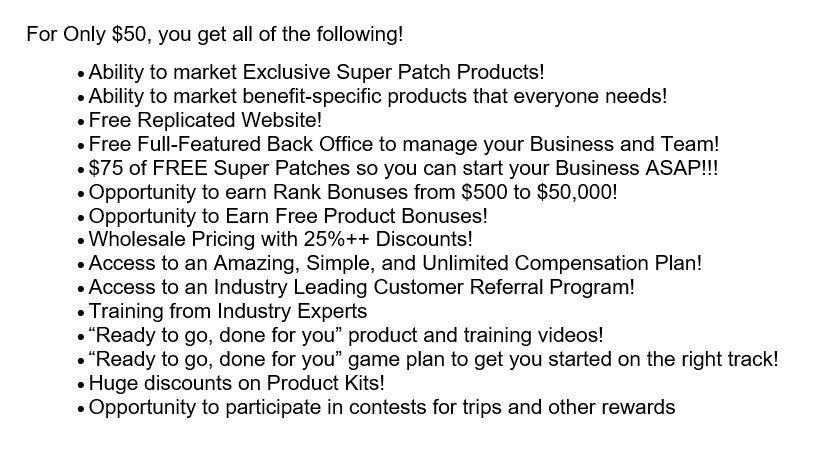 Super Patch Global Business Opportunity Makes Sense